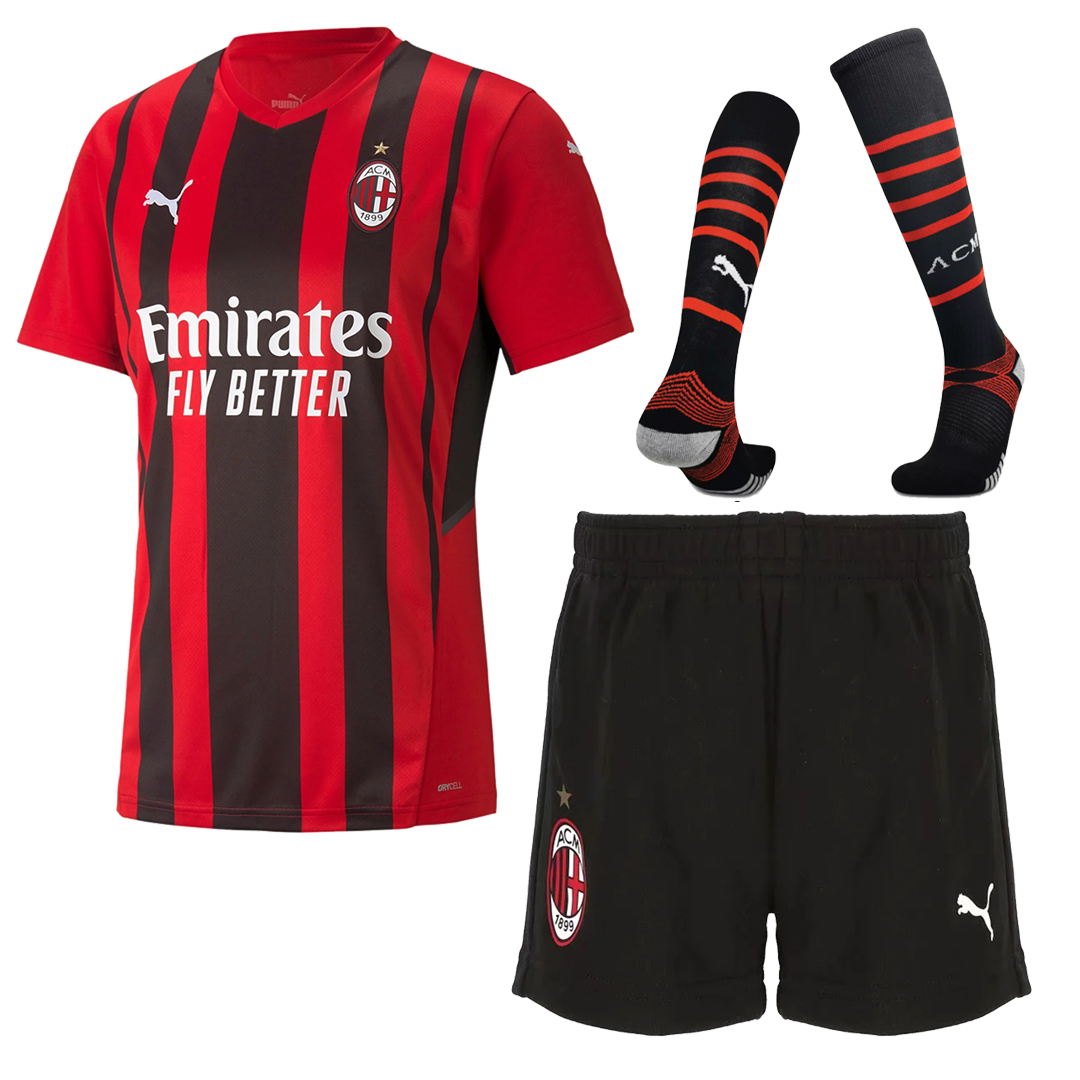 Uniformes de Futbol Completos Local AC Milan 2020/21 | CamisetasFutbol.mx