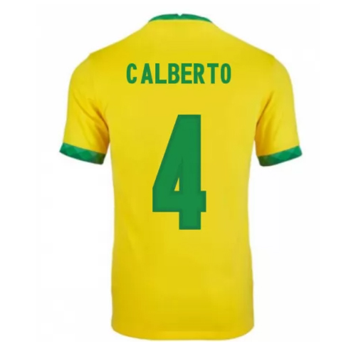 Camiseta Futbol de Local Brazil 2021 CALBERTO #4 | CamisetasFutbol.mx