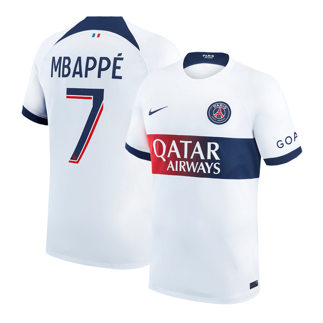 Camiseta MBAPPÉ #7 PSG 2023/24 Segunda Equipación Visitante Hombre - Versión Replica ...