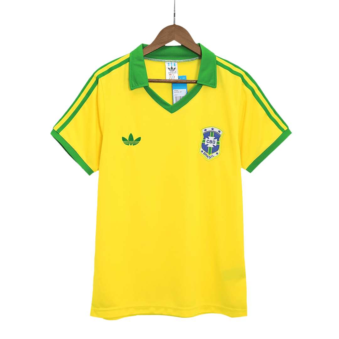 Camiseta Retro 1977 Brazil Primera Equipación Local Hombre - Versión ...