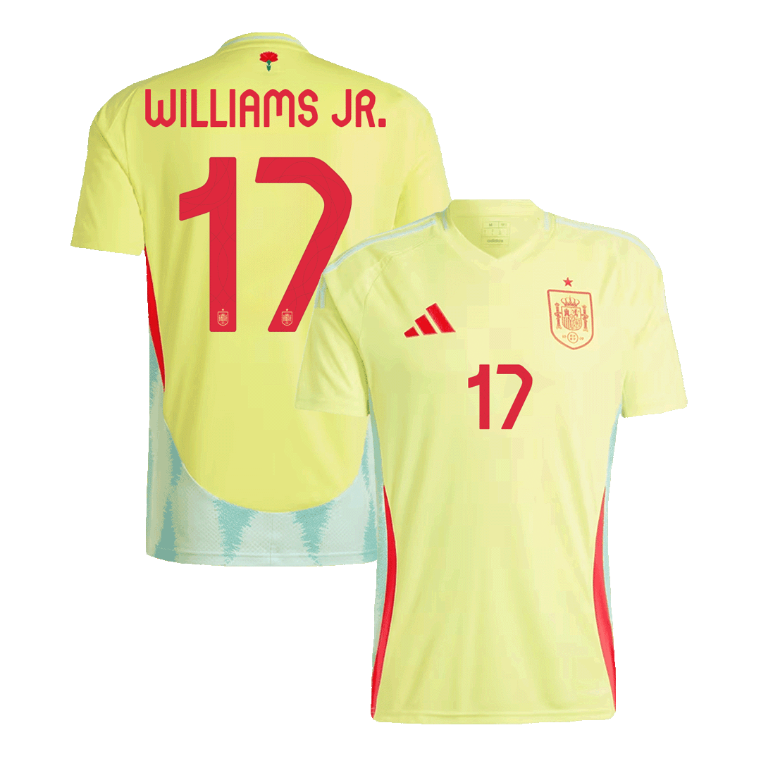 Camiseta WILLIAMS JR. #17 España Euro 2024 Segunda Equipación Visitante ...