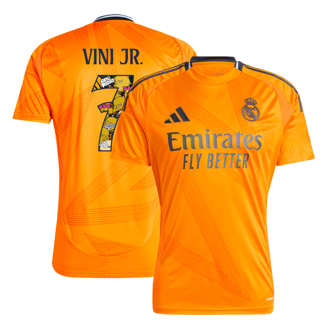Calidad Premium Camiseta VINI JR. #7 Real Madrid 2024/25 Segunda Equipación Visitante Hombre ...