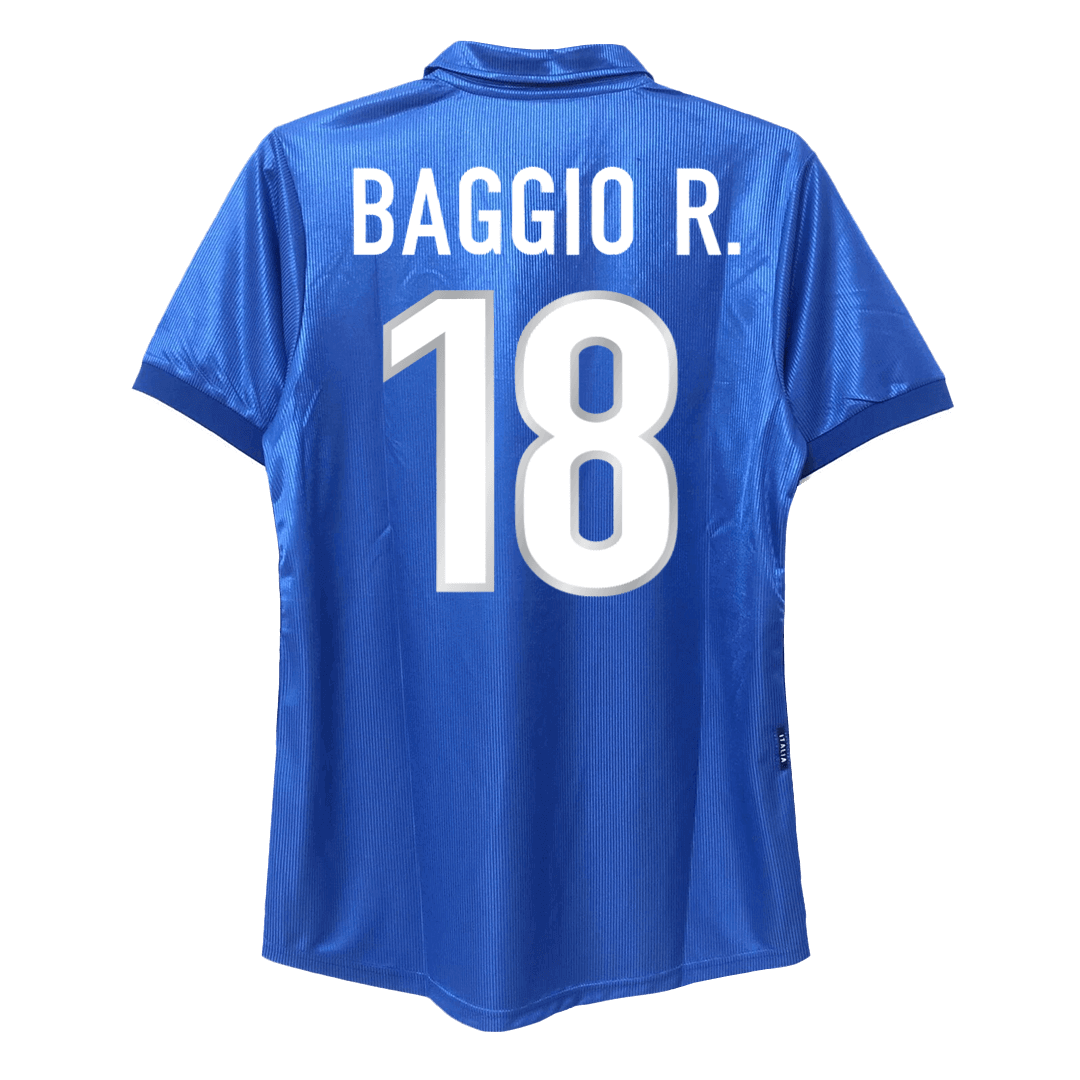Camiseta Retro 1998 BAGGIO R. #18 Italia Primera Equipación Copa del ...