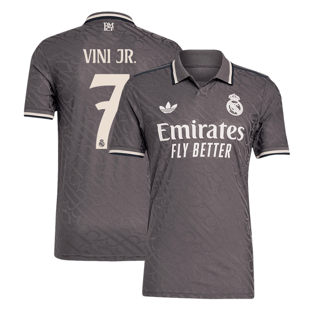 Camiseta Auténtica VINI JR. #7 Real Madrid 2024/25 Tercera Equipación Hombre - Versión Jugador ...