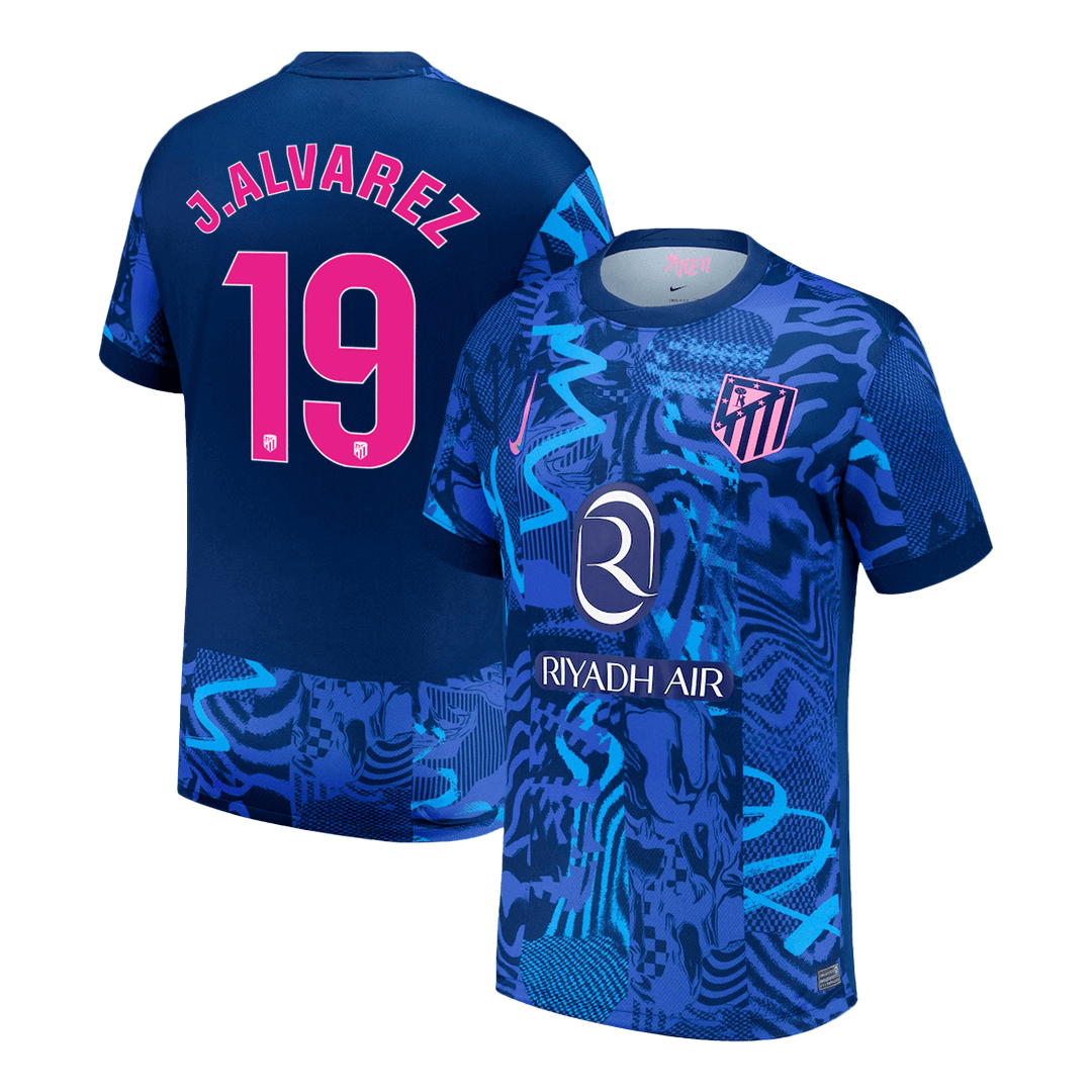 Camiseta J.ALVAREZ #19 Atlético de Madrid 2024/25 Tercera Equipación Hombre - Versión Hincha ...