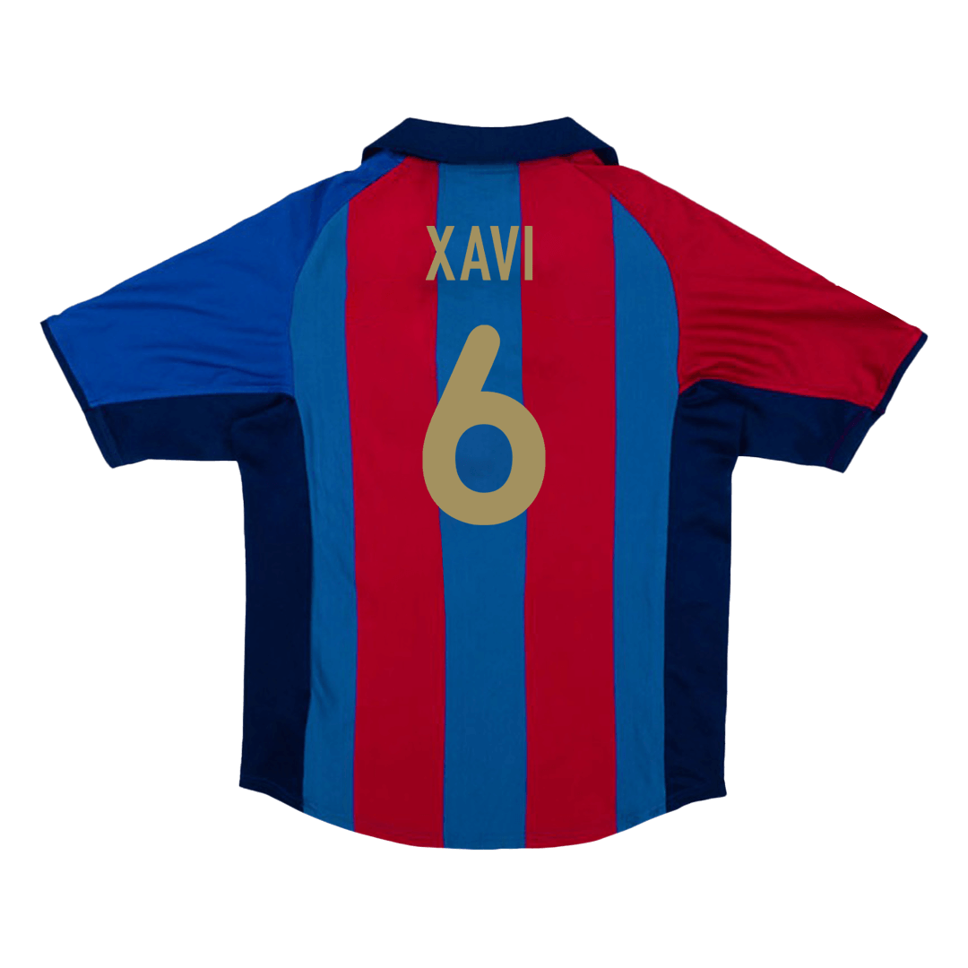 Camiseta Retro 2001/02 XAVI #6 Barcelona Primera Equipación Local ...