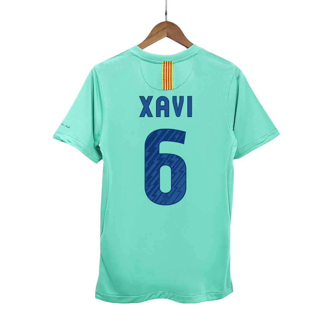 Camiseta Retro 2010/11 XAVI #6 Barcelona Segunda Equipación Visitante ...