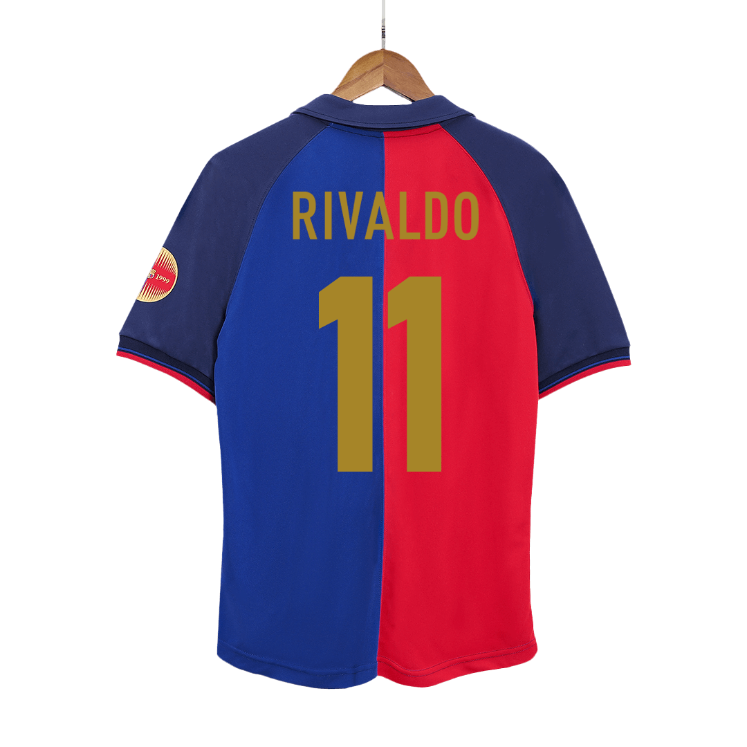 Camiseta Retro 1999/00 RIVALDO #11 Barcelona Primera Equipación Local ...