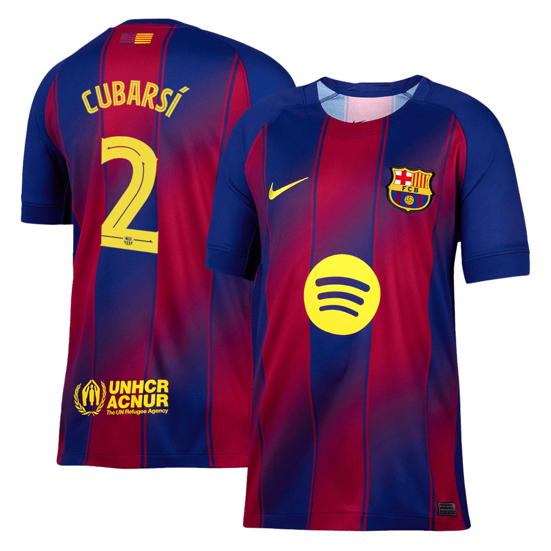 UCL Camiseta CUBARSÍ #2 Barcelona 2025/26 Primera Equipación Hombre ...