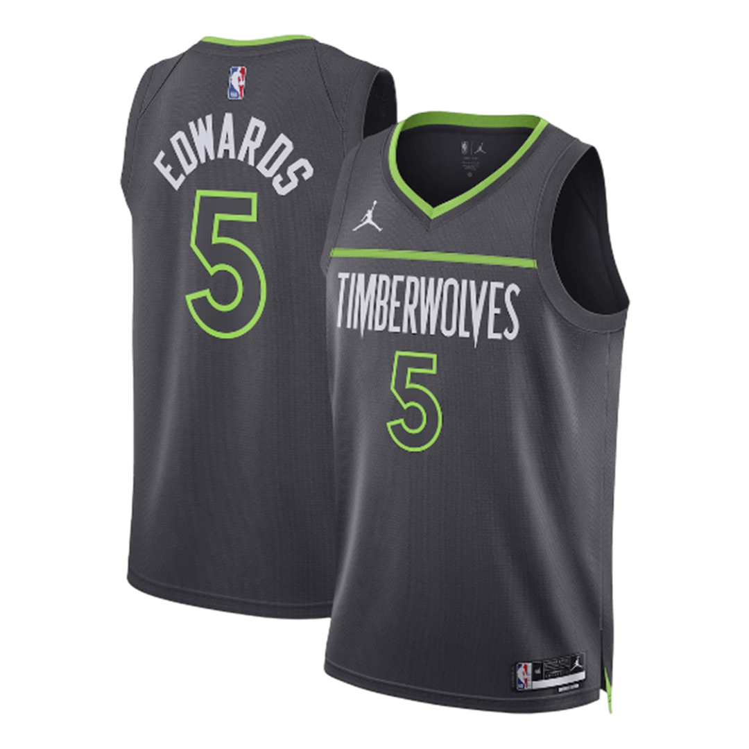 Camiseta EDWARDS #5 Minnesota Timberwolves Black NBA Jersey - Statement ...